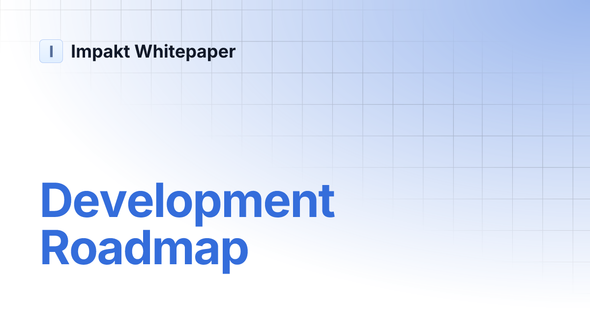 Development Roadmap | Impakt Whitepaper